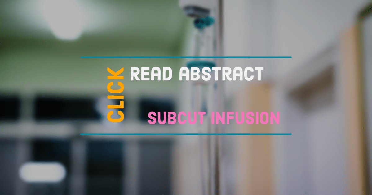 Subcutaneous vs IV drug and fluid administration