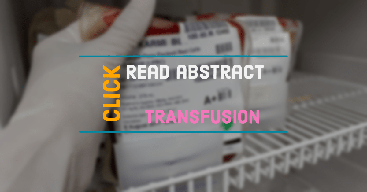Blood Transfusion Outcomes In Pediatric Trauma
